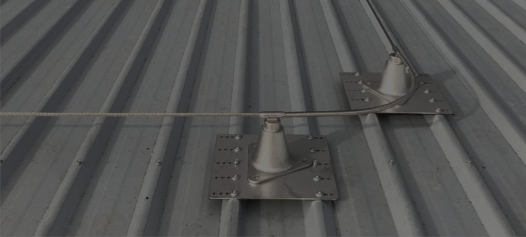 Static line corner - Copy - Safety Roof Anchors